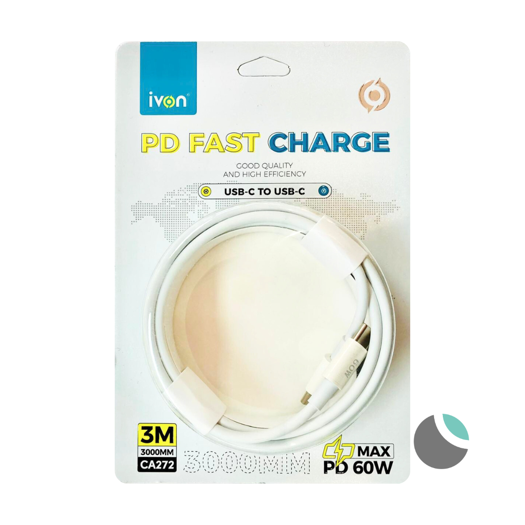 Cable USB-C a USB-C 3M IVON – iWorld Chile